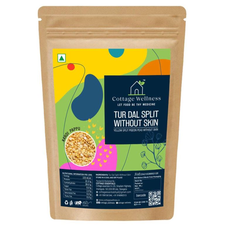 Tur Dal (Without Skin) – 1 kg - Cottage Wellness